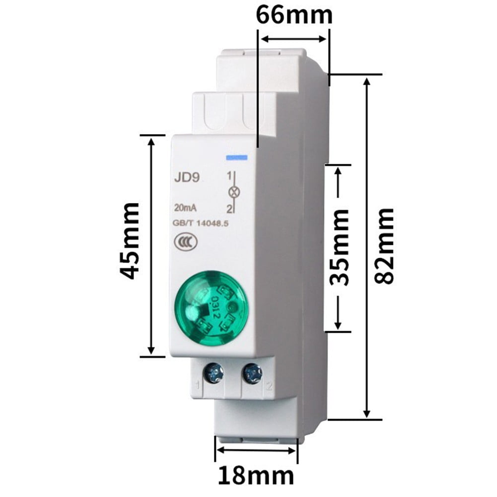 Din Rail Mount Led Signal Lamp Series Ac/Dc 24V Indication Pilot Lights ...