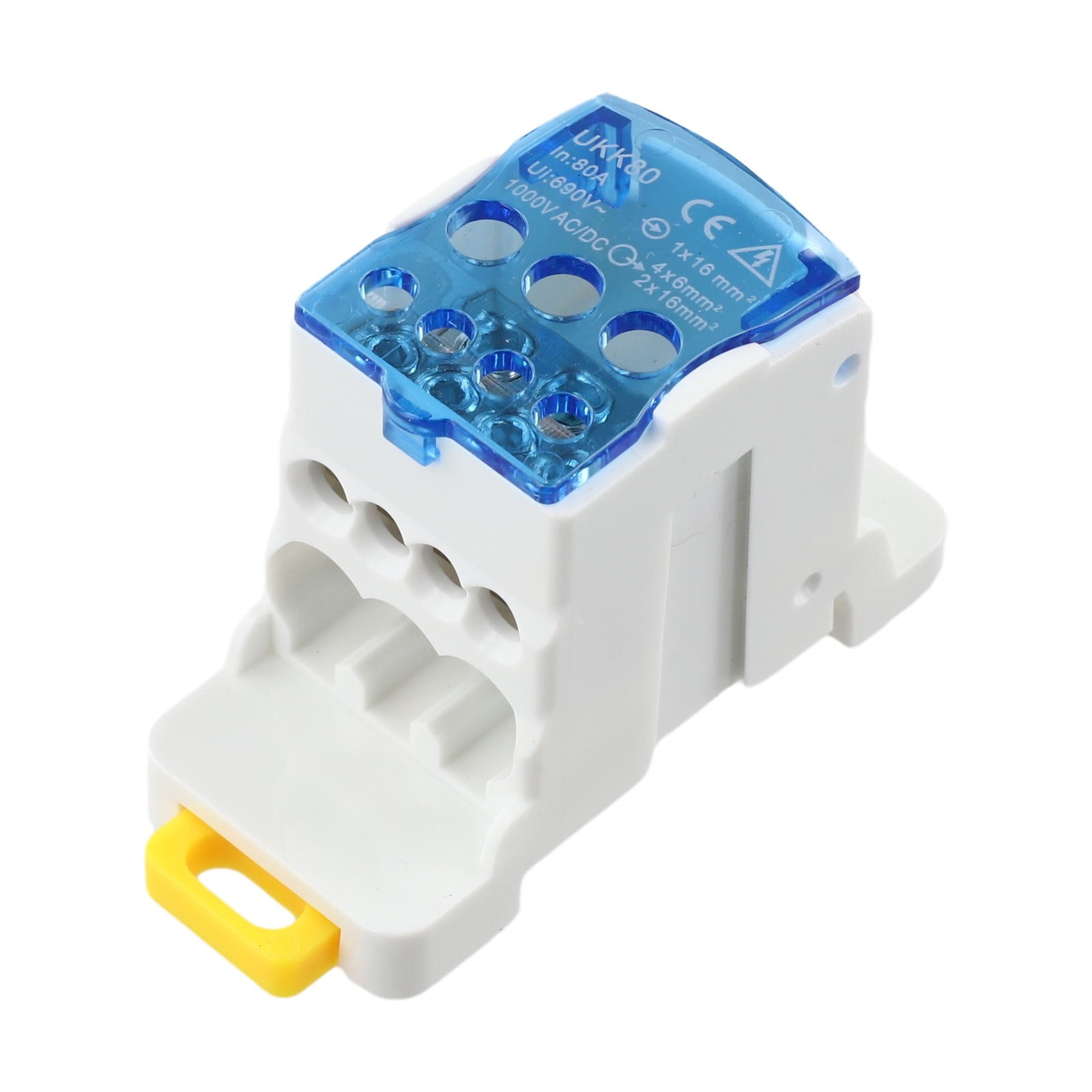 Din Rail Mounted Ukk80A Power Wire Terminal Block Split Junction Box 80A 690V - Walmart.com