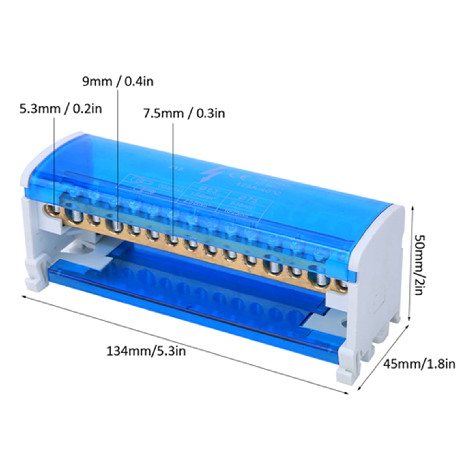 Din Rail Terminal Block, 2 Level, 28 Position, Safe Easy Wiring, Flame ...