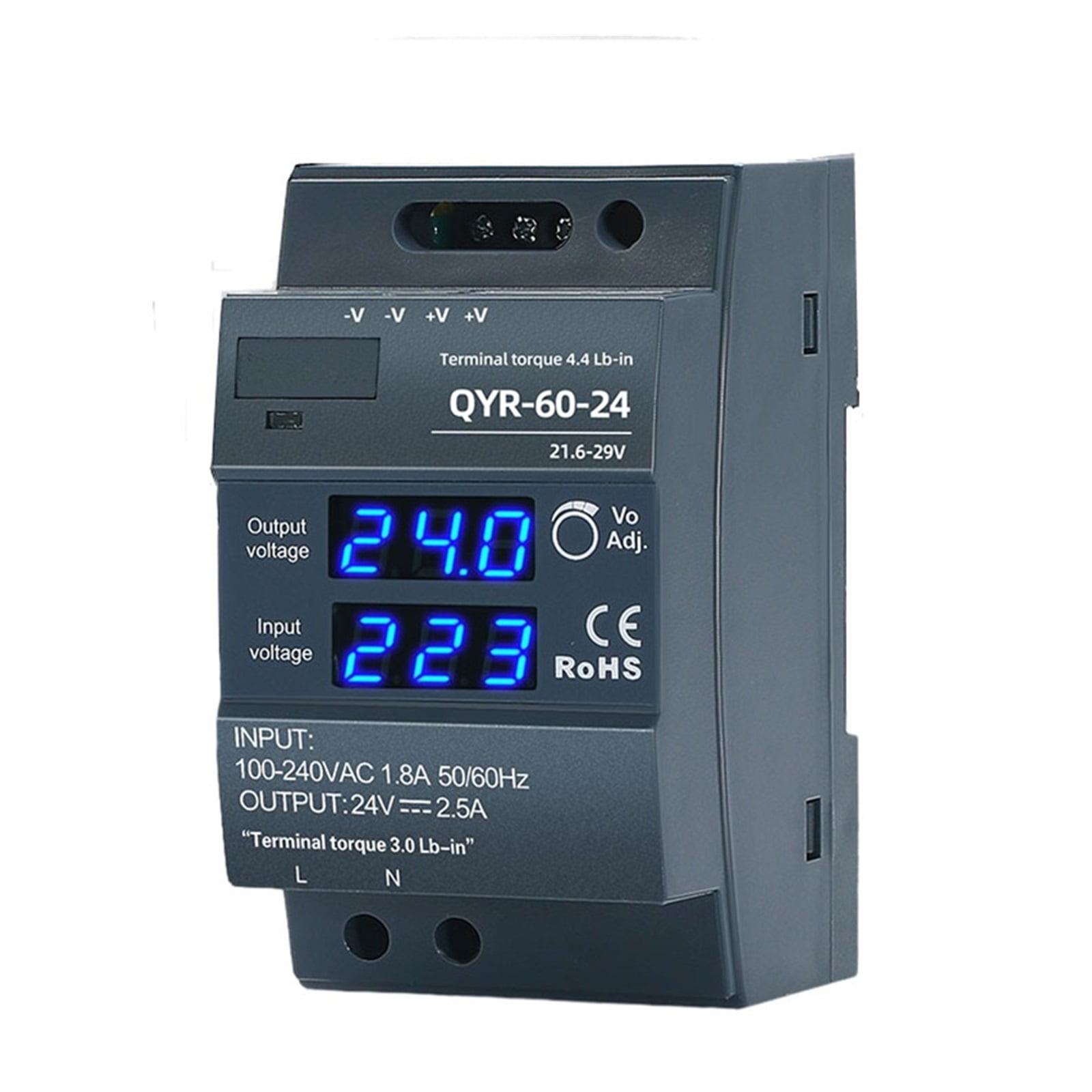 Din Rail Type 60w Digital Display Switching Power Supply 12V 24V DC 2 ...