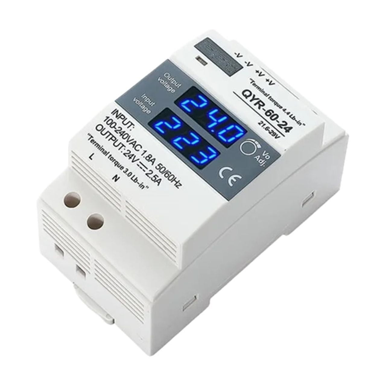Din Rail Type 60w Digital Display Switching Power Supply 12V 24V DC 2.5A SMPS Ultra Slim Step ...