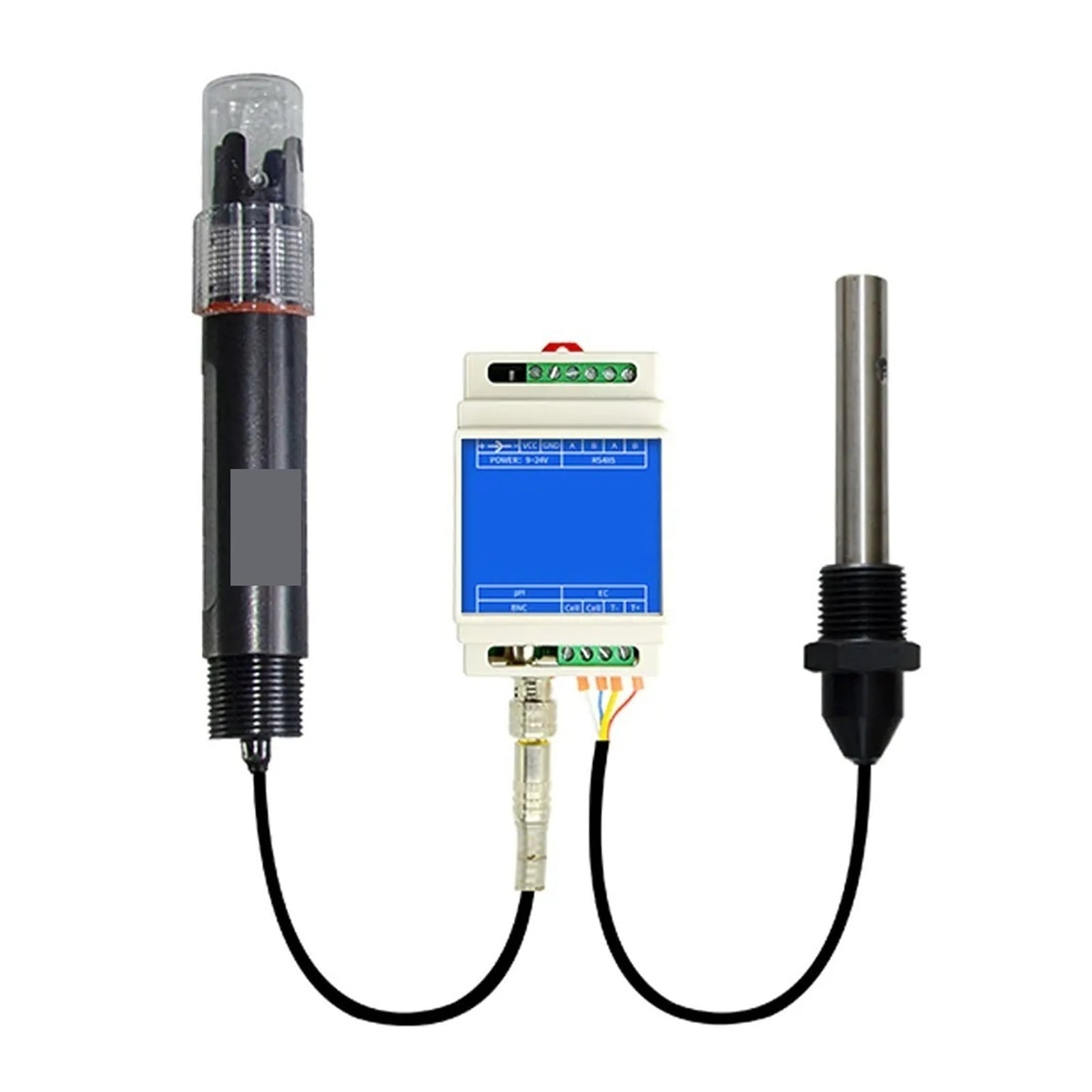 Din Rail Type PH EC Electrode Probe Detector RS485 2in1 Sensor ...