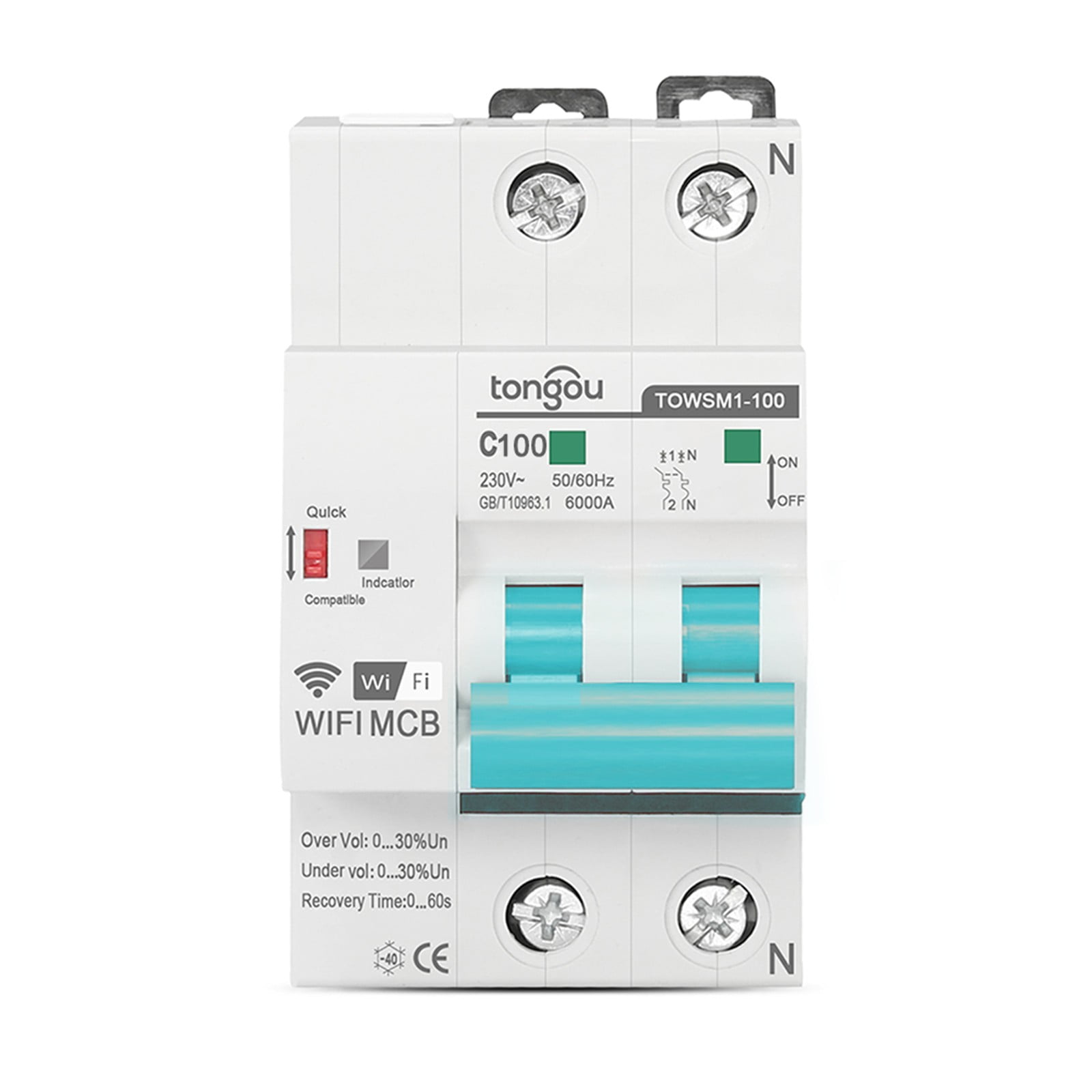Din Rail for Tuya WIFI Circuit Breaker Timer Remote Control APP Switch ...