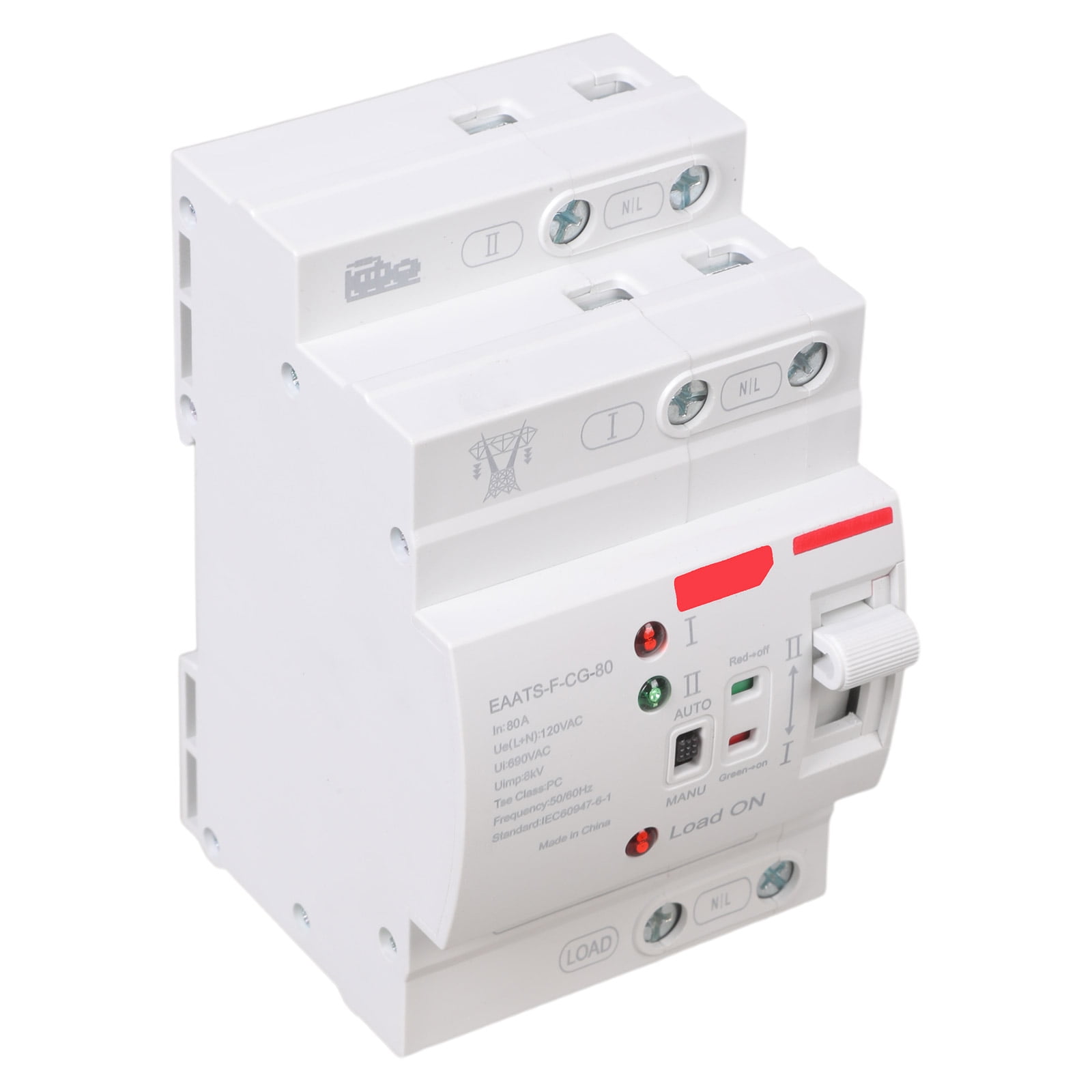 Din Rails Mounted Power Transfer Switches 2P 110V/220V Double Power ...