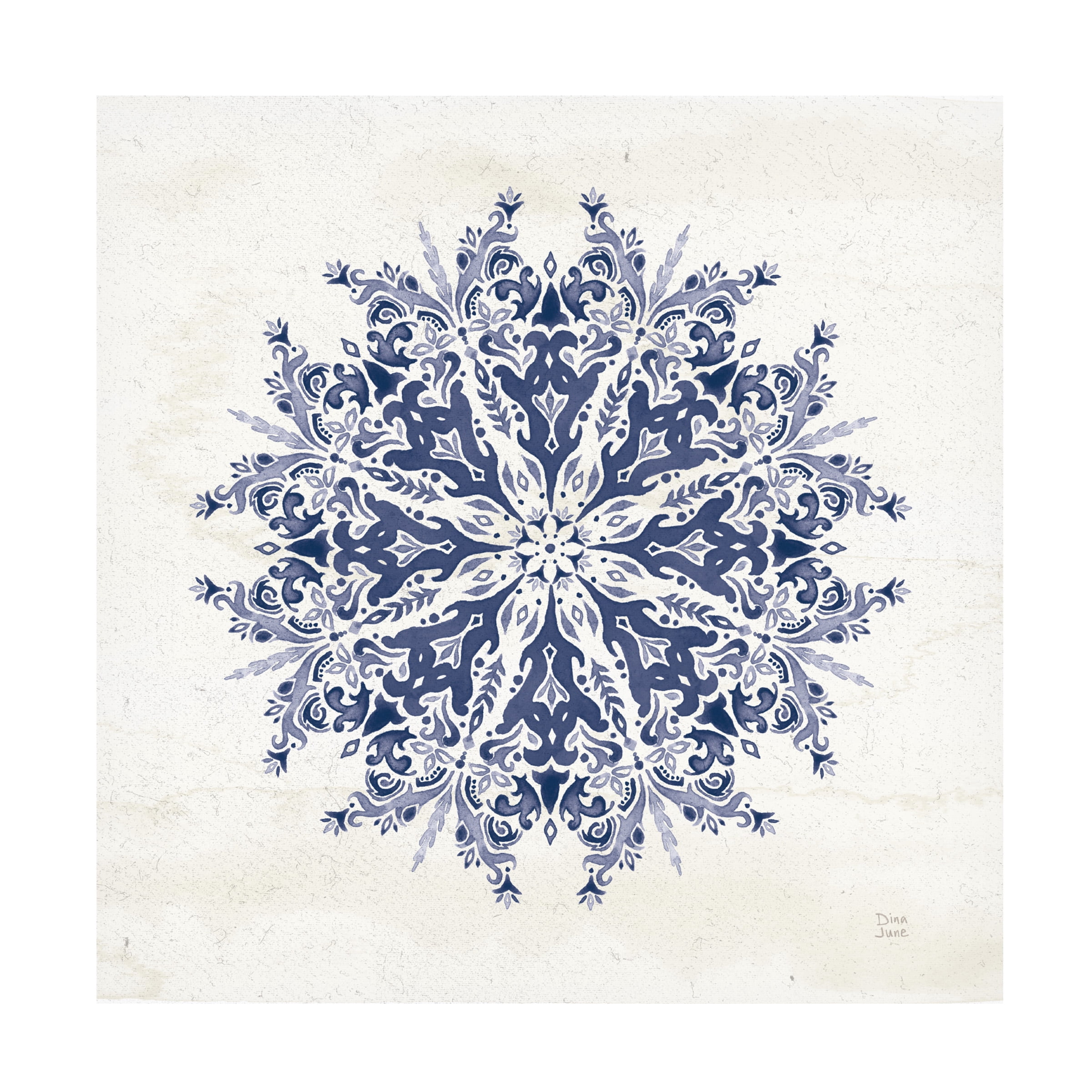 Dina June 'Bohemian Vibes VII Mandala Blue' Canvas Art - Walmart.com