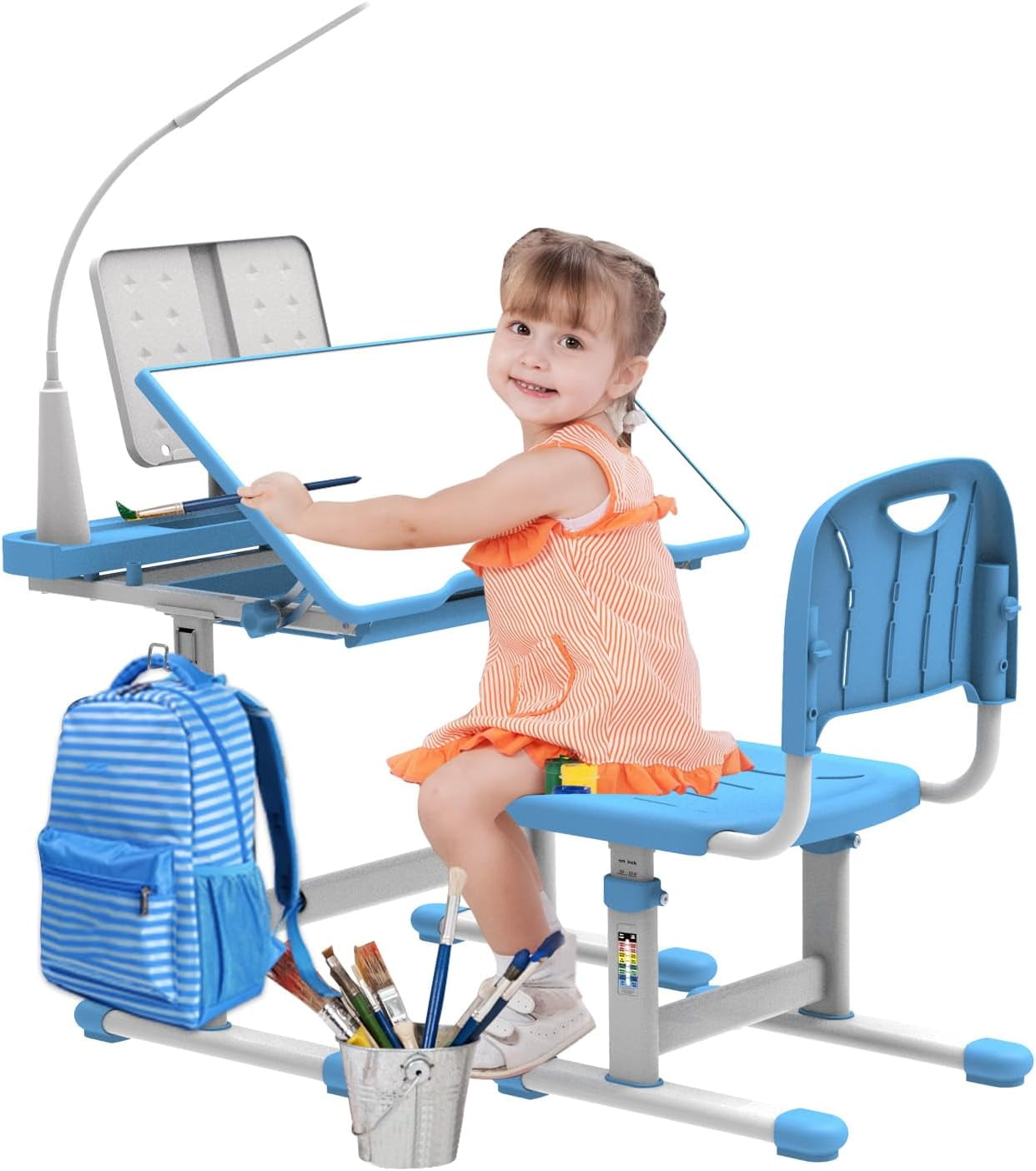 Dina Kids Desk and Chair Set 3-12 Years Kids School Desk for Kids ...