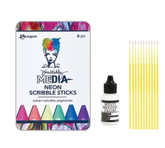 Dina Wakley Media Neon Scribble Sticks Bundle - Dina Wakly Media Neon ...