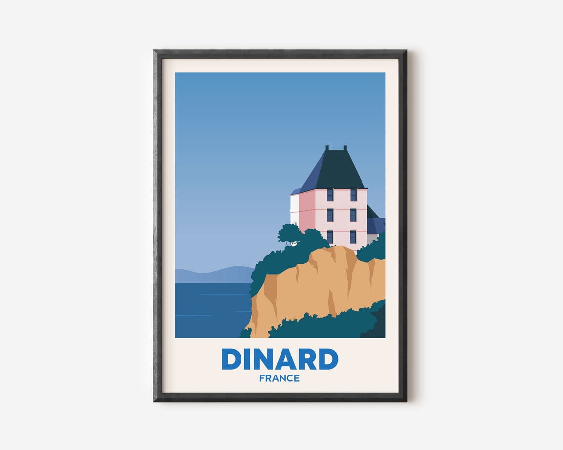 Dinard France Wall Art, French Gift Art Lovers, Travel Market Wall Art ...