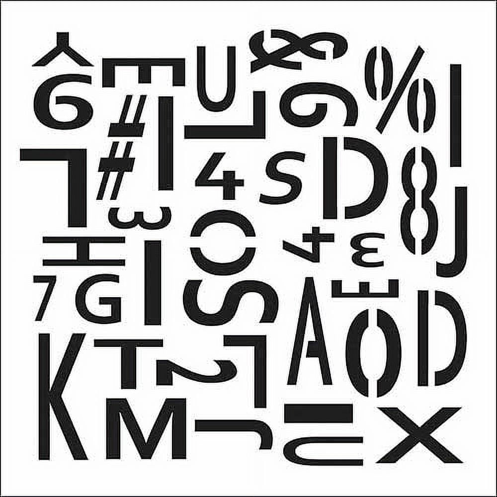 Dinas Letter Chaos 6 x 6 Stencil - Crafters Workshop - Walmart.com