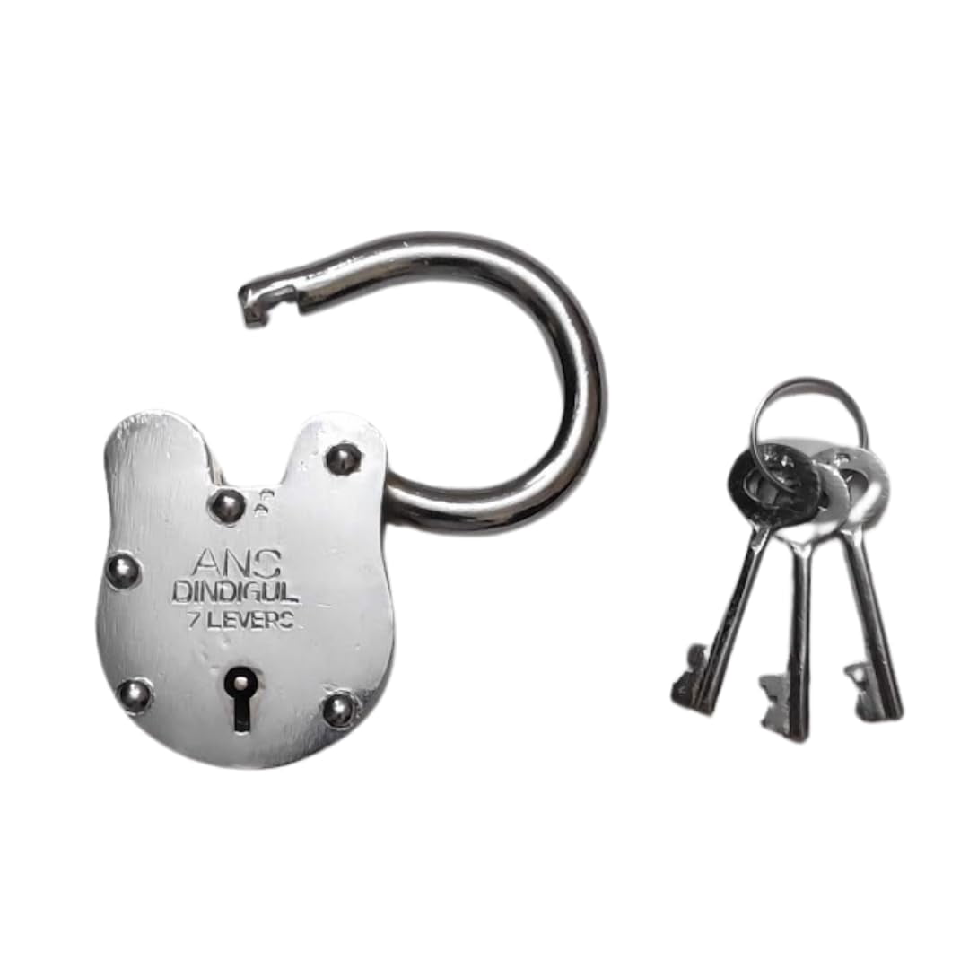 Dindigul Handmade 7 Levers Security Padlock with 3 Keys Steel 65mm 2 12 ...