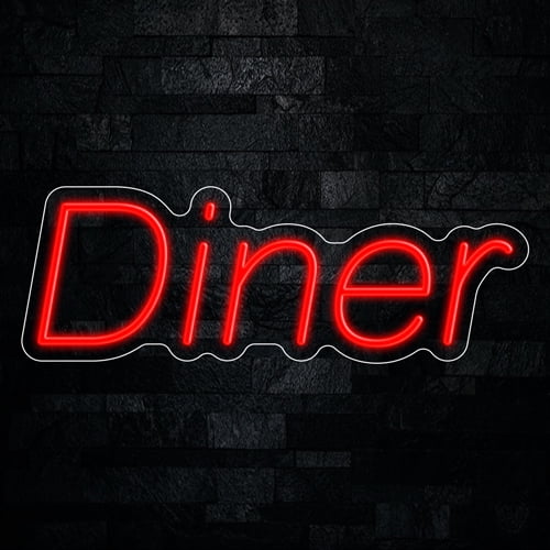 Diner LED Neon Sign 23"L x 8"H #33060 - Walmart.com