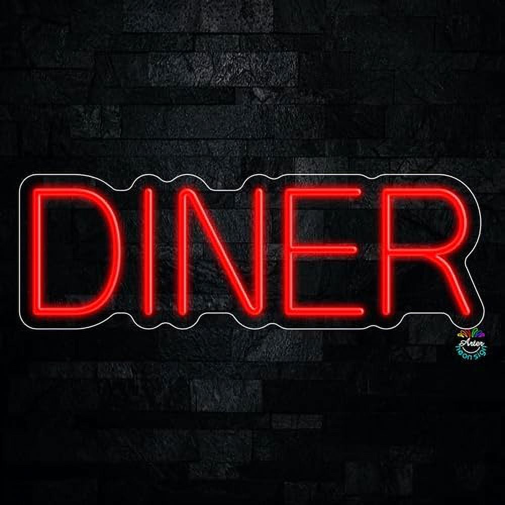 Diner LED Neon Sign 24"L x 8"H #32221 - Walmart.com