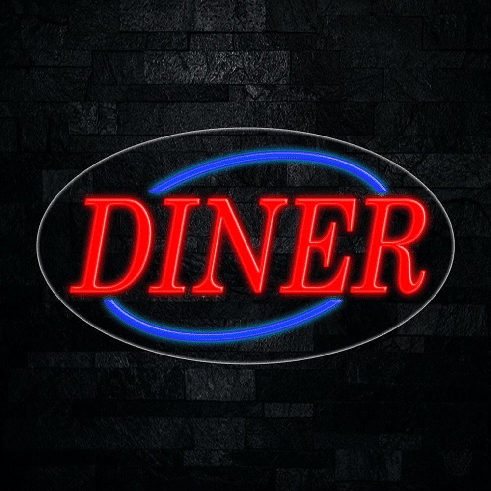 Diner LED Neon Sign 28"L x 16"H #34191 - Walmart.com