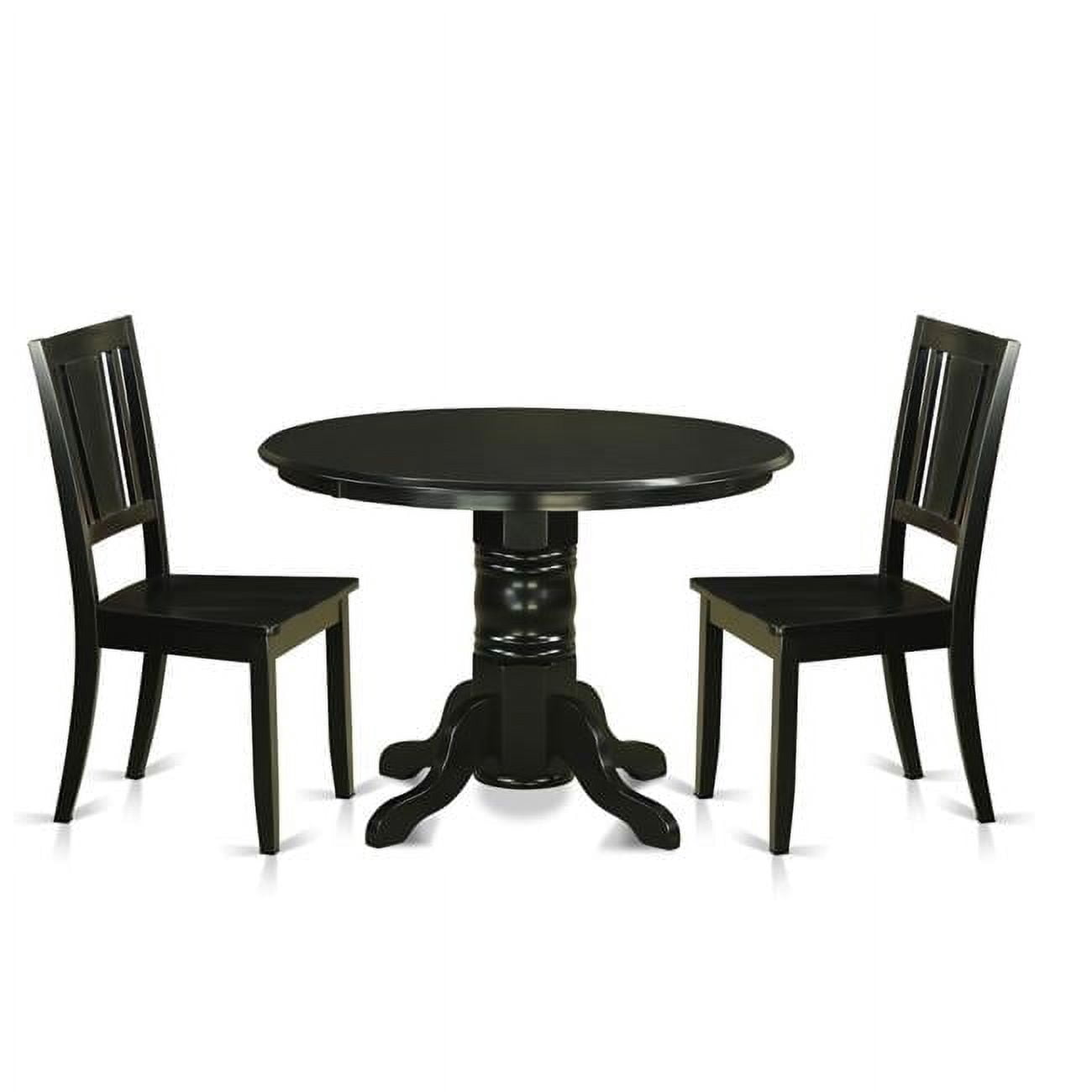 Dinette Set with 2 Kitchen Table & 2 Chairs, Black - 3 Piece - Walmart.com