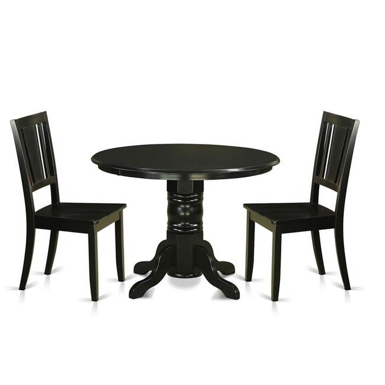 Dinette Set with 2 Kitchen Table & 2 Chairs, Black - 3 Piece - Walmart.com