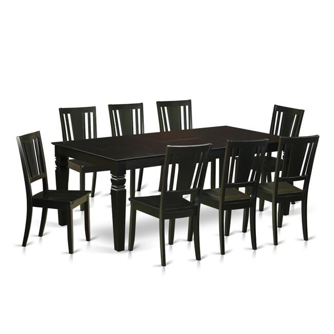 Dinette Set with a Single Logan Table & 8 Solid Wood Chairs, Luxurious ...