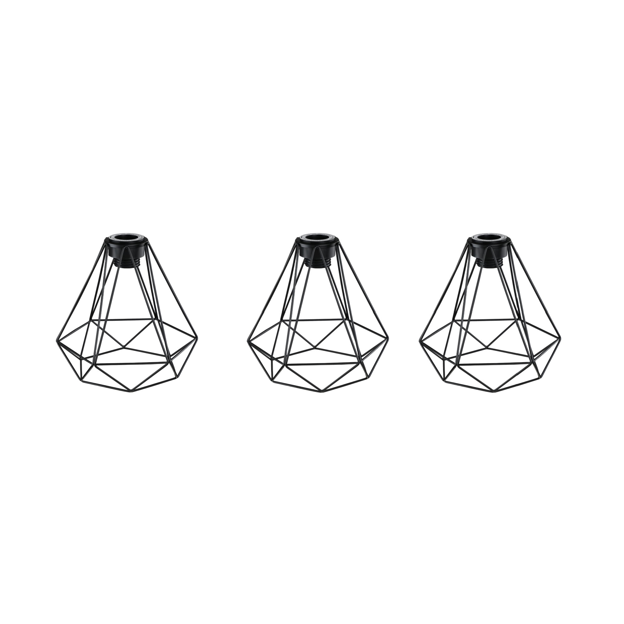 Ding 2.25 in. Lip Fitter Metal Wire Cage Pendant Lamp Shade （3-pack ...