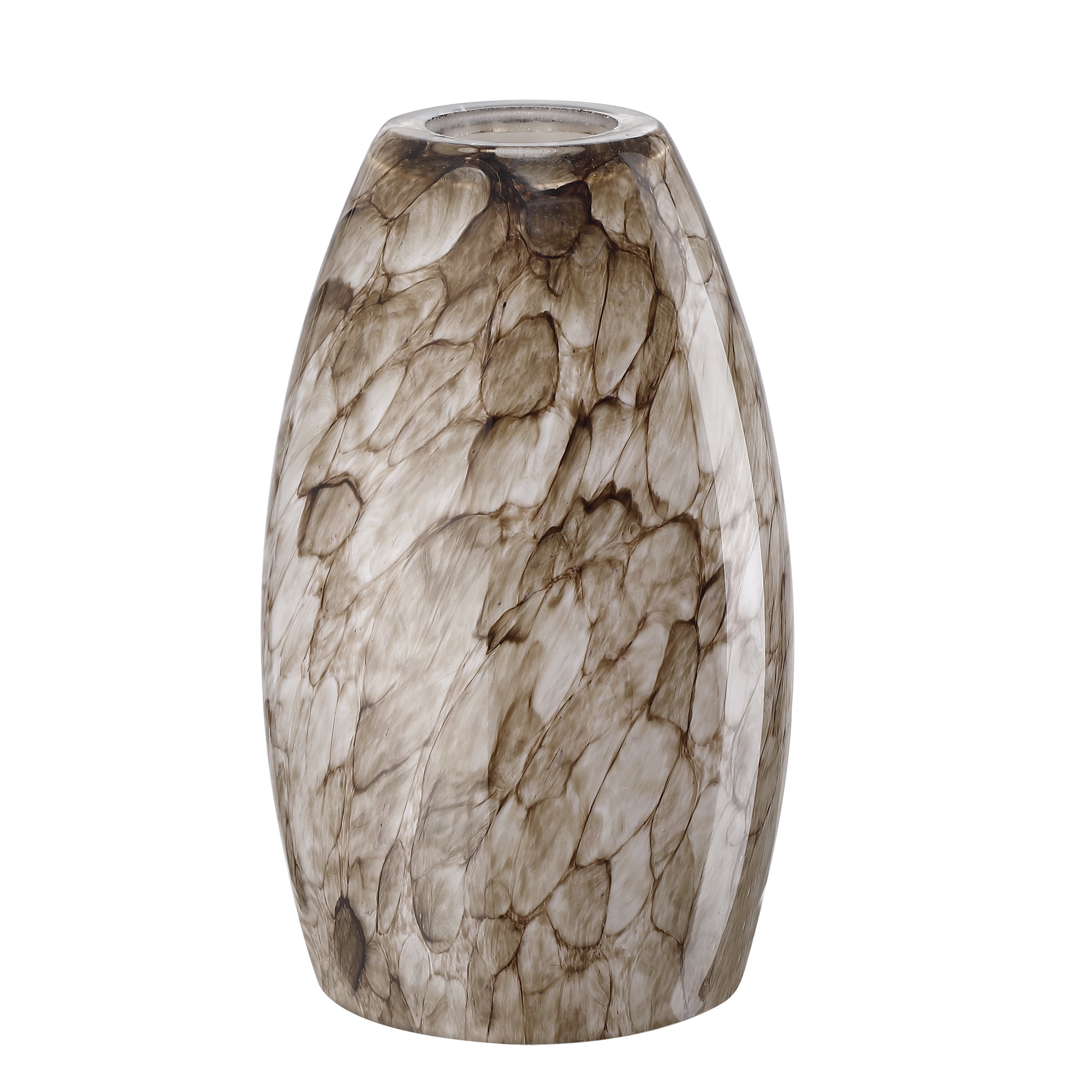 Ding 2.25 in. Lip Fitter River stone Glass Oblong Pendant Lamp Shade ...