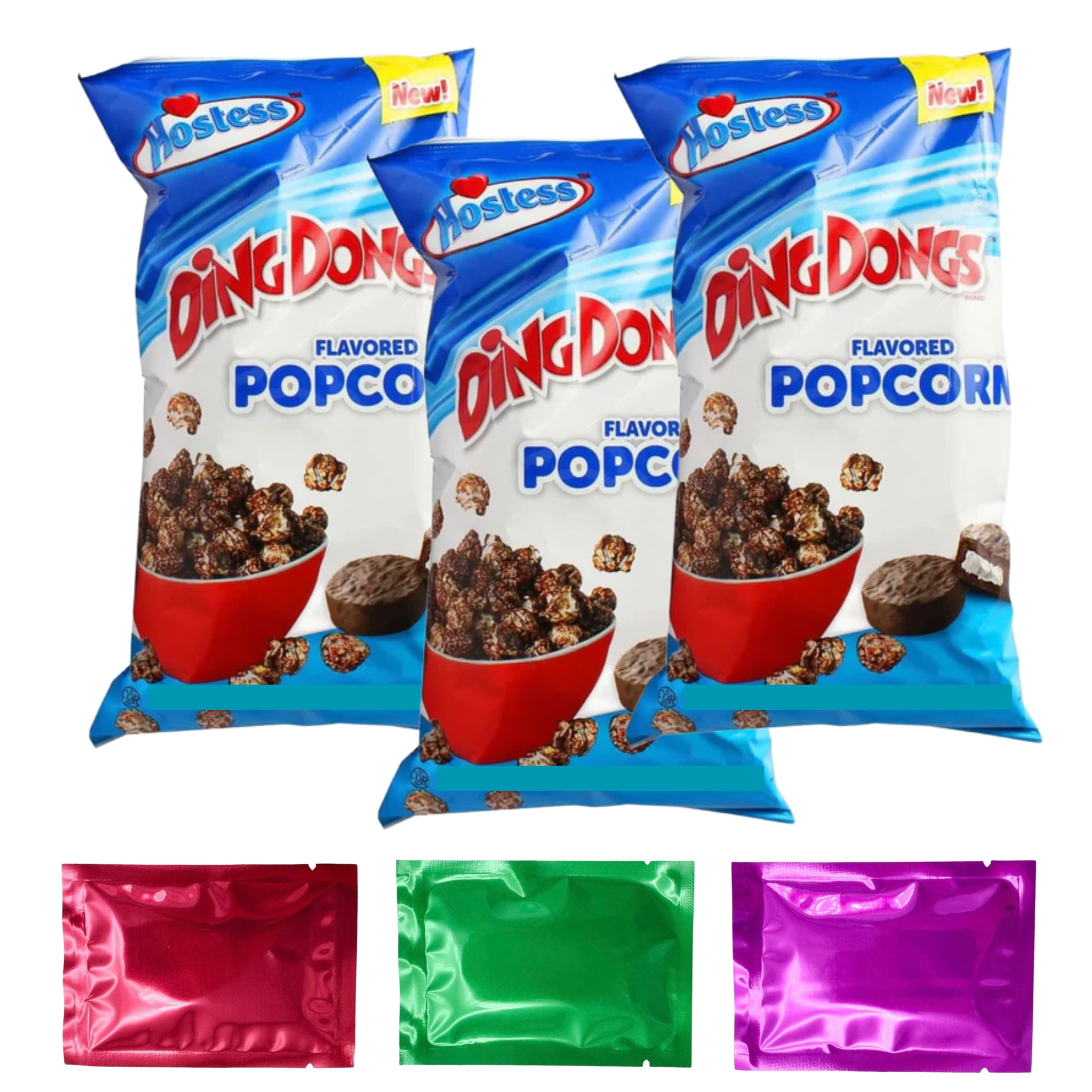 Hostess Ding Dongs Flavored Popcorn, Chocolate Vanilla Creme Fudge ...