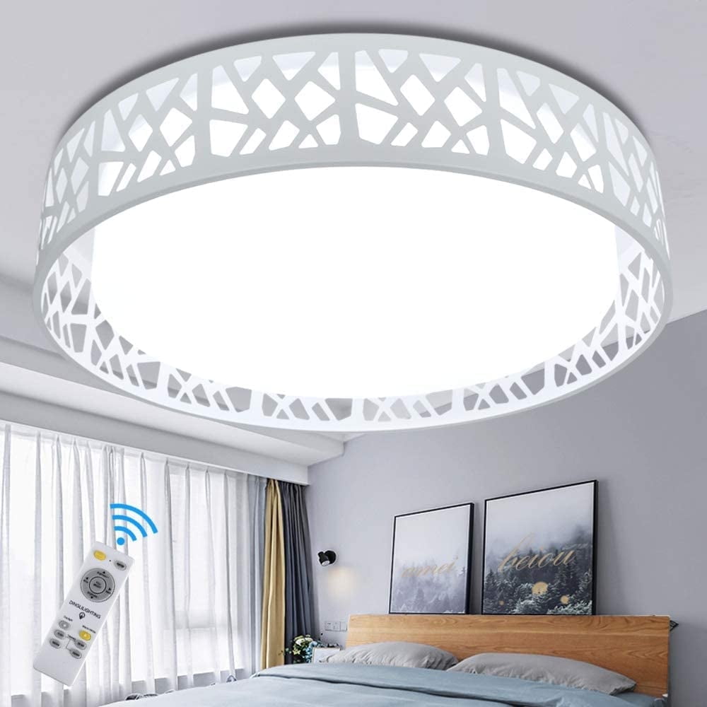 "DingLiLighting 18.5"" LED Ceiling Light, Flush Mount, Dimmable, 3 ...