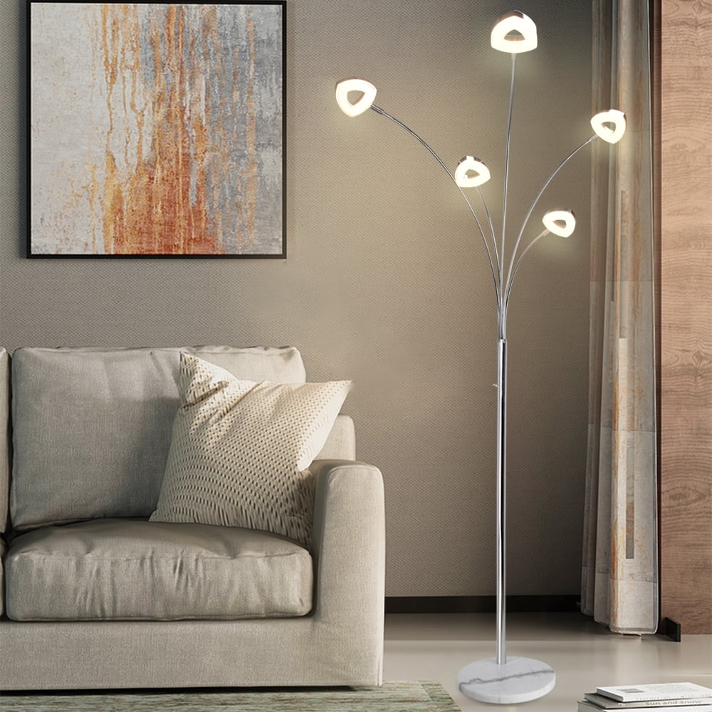 DingLiLighting 5 LED Adjustable Bright Standing Floor Lamp,Modern Arms ...