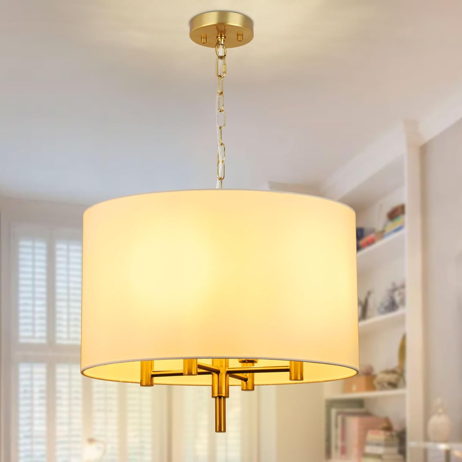 DingLiLighting Flush Mount Ceiling Light Drum Lights Fixtures Subway ...