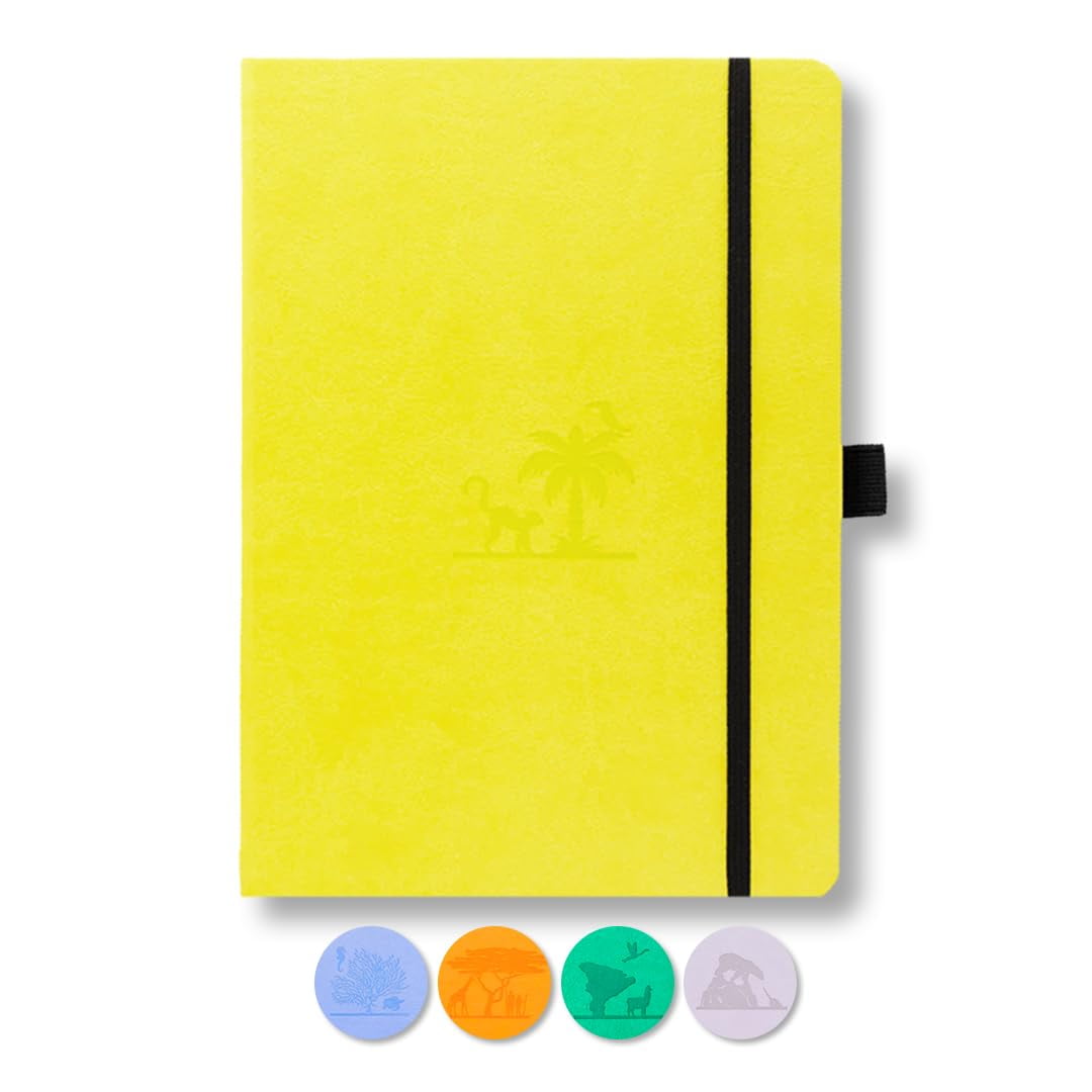 Dingbats - Earth Dotted A5 Medium Notebook, Lime Yasuni - Hardcover ...