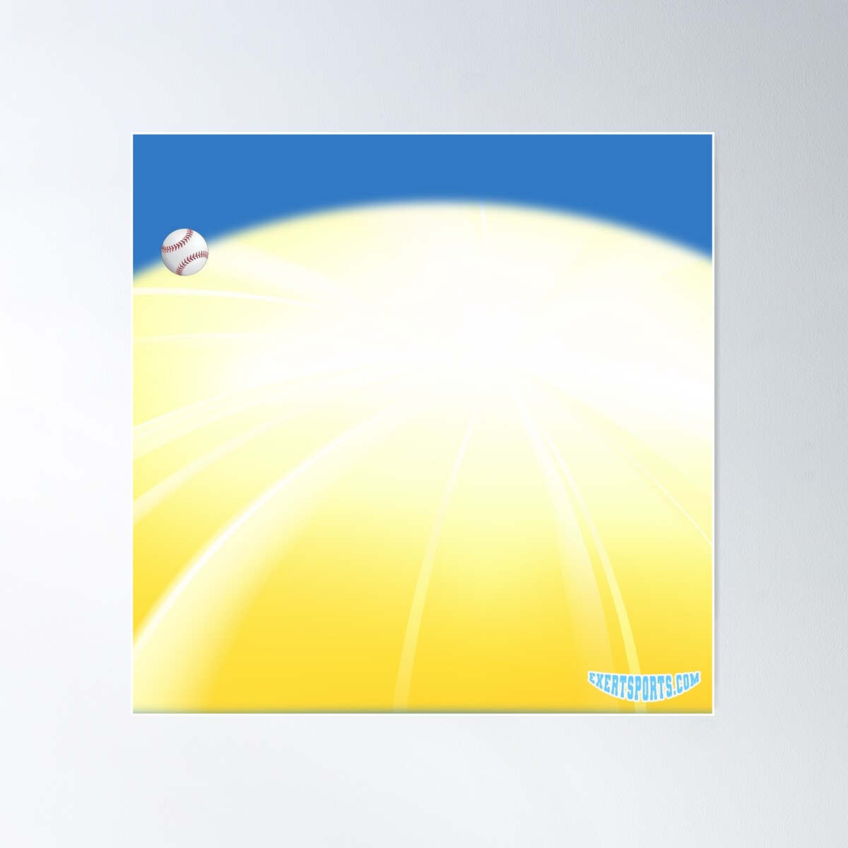 Dinger Hit Into The Sun (Transparent Background) Poster Wall Art ...