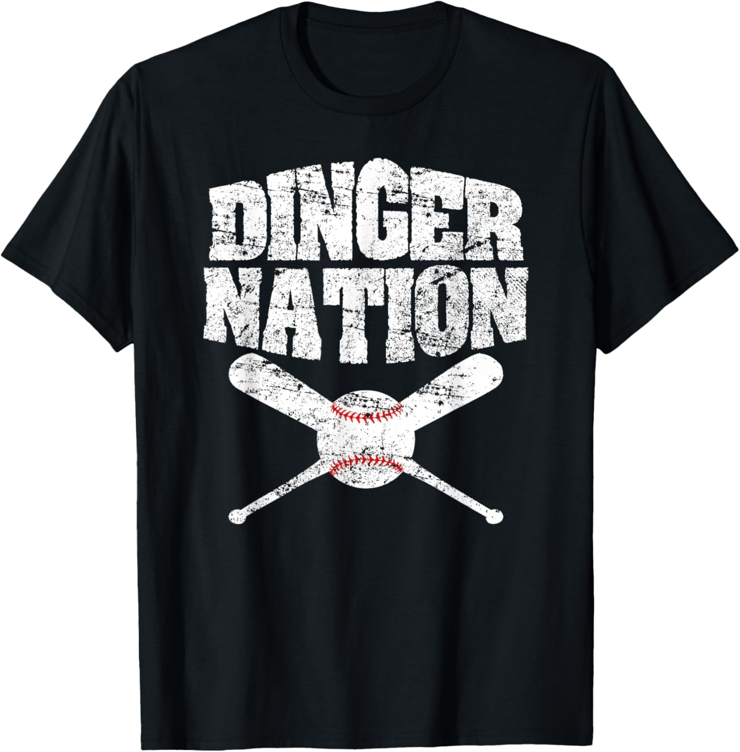 Dinger Nation Funny Baseball T-Shirt - Walmart.com