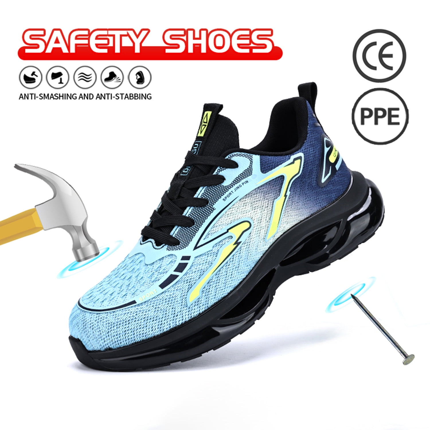 Dinggu Cross-Border Breathable Safety Shoes Men's European Standard ...
