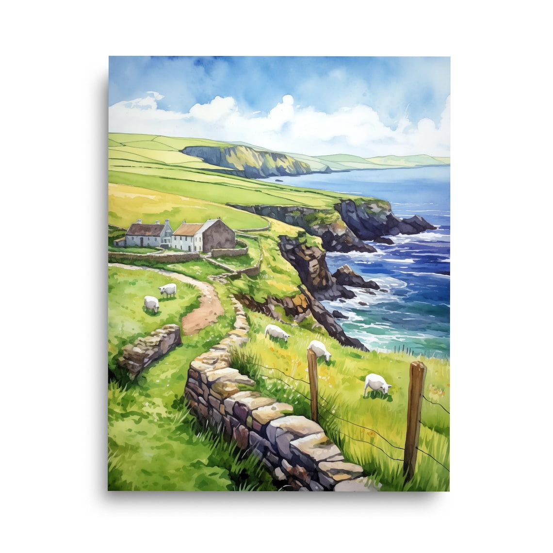 Dingle Peninsula Print, Ireland Coastal Wall Art, Irish Travel Poster ...