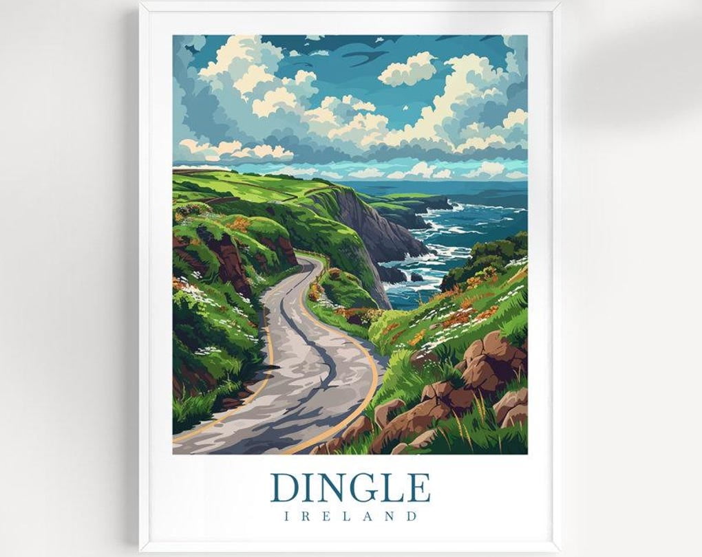 Dingle Peninsula Travel Print Dingle Ireland Poster Home Decor Dingle ...