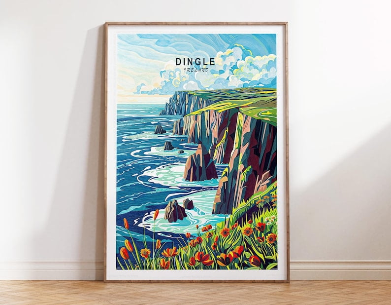 Dingle Wall Art – County Kerry Poster, Ireland Wall Art, Dingle Ireland ...