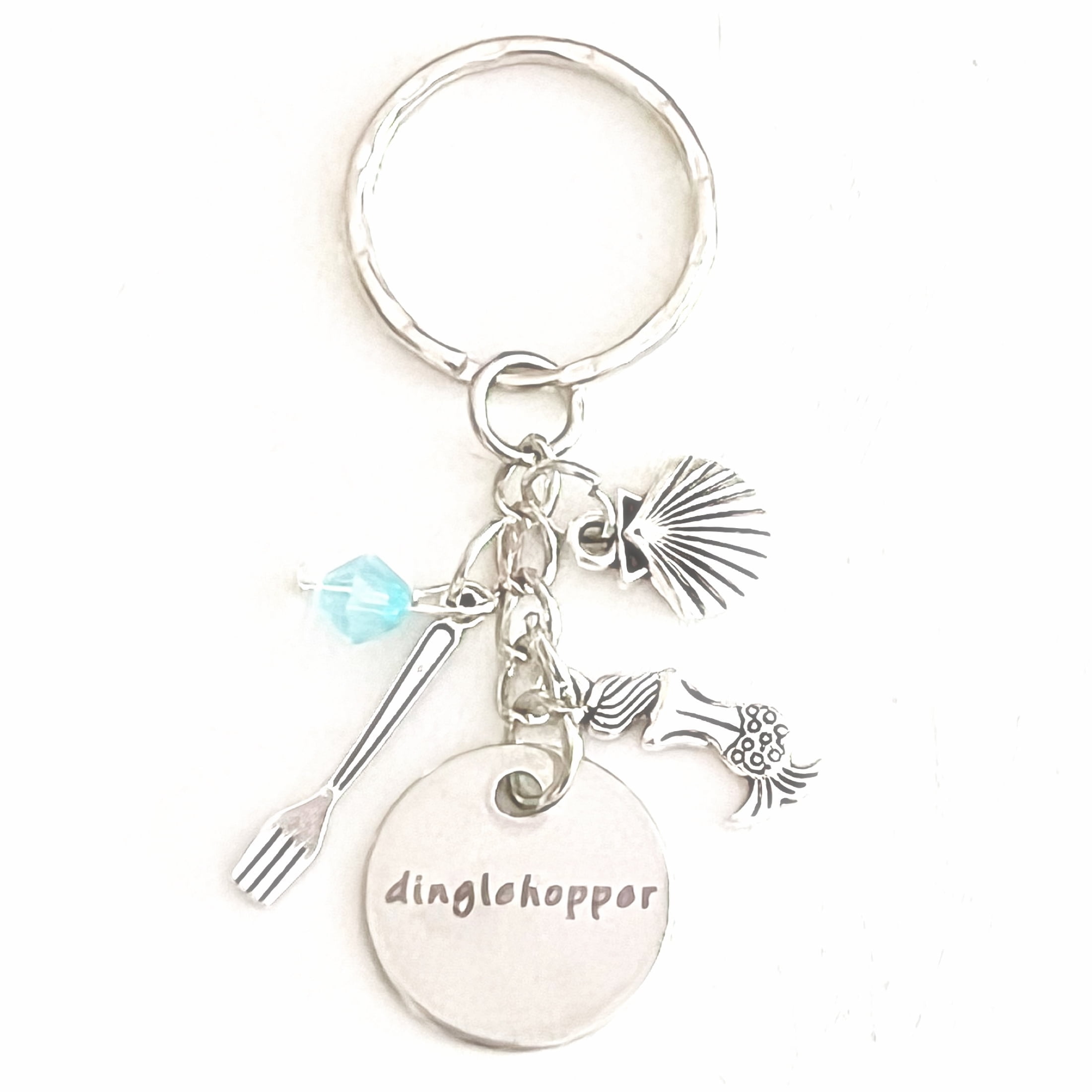 Dinglehopper Silver Charm Keychain Little Mermaid Ariel Gift for a ...