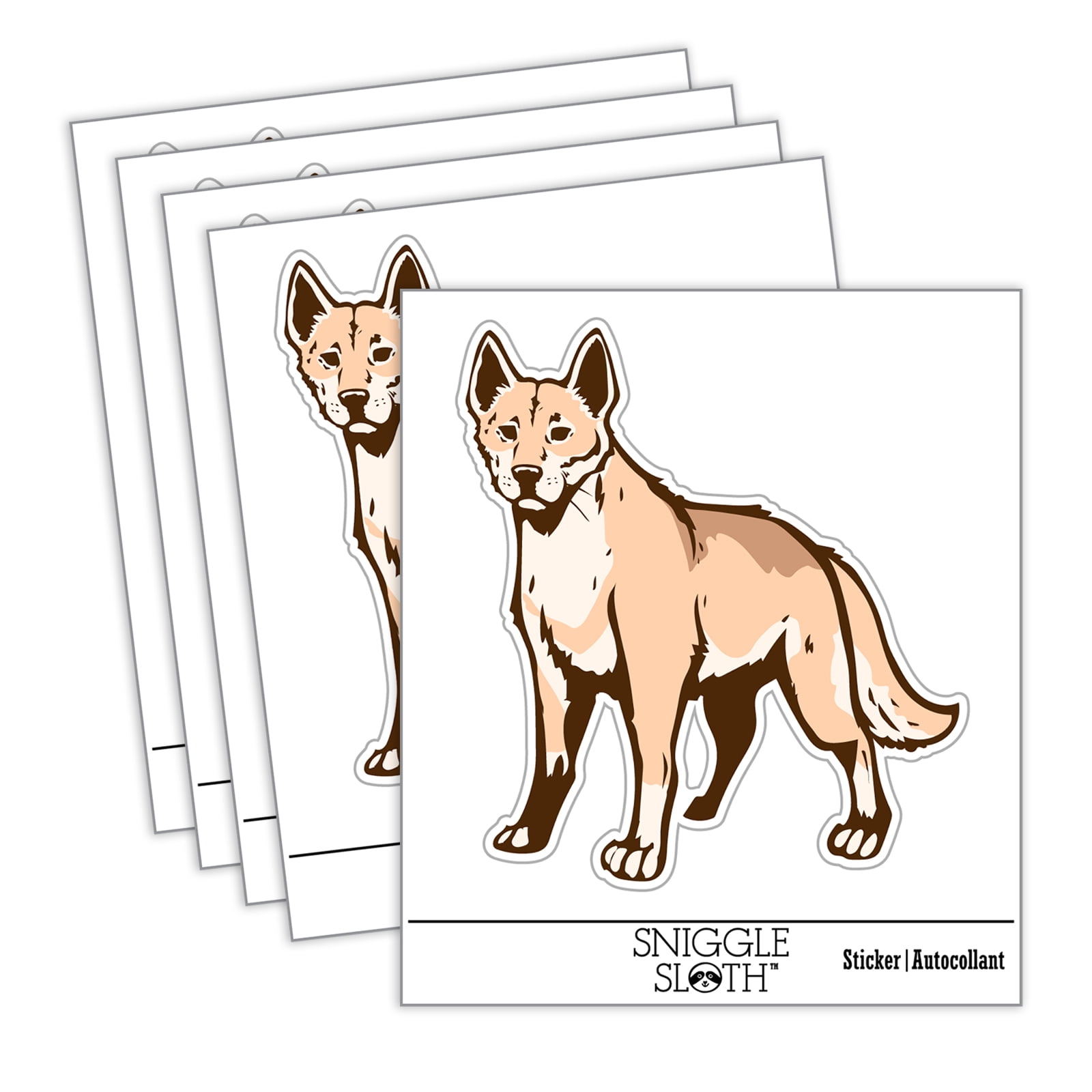 Dingo Australian Wild Dog Car Window Bumper Water Bottle Phone Tablet ...