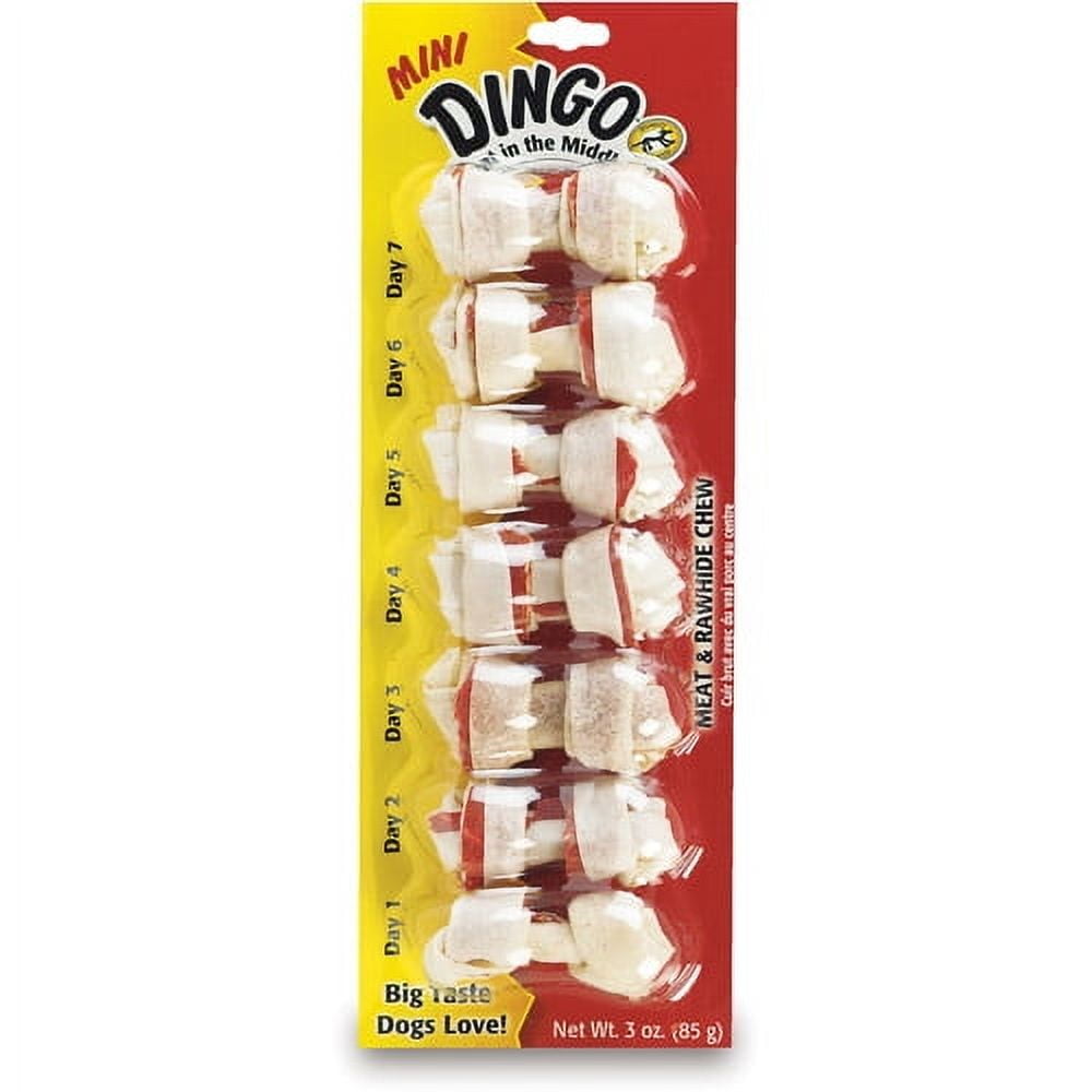 Dingo Brand Dental Bone Minis with Real Chicken, 7 count - Walmart.com