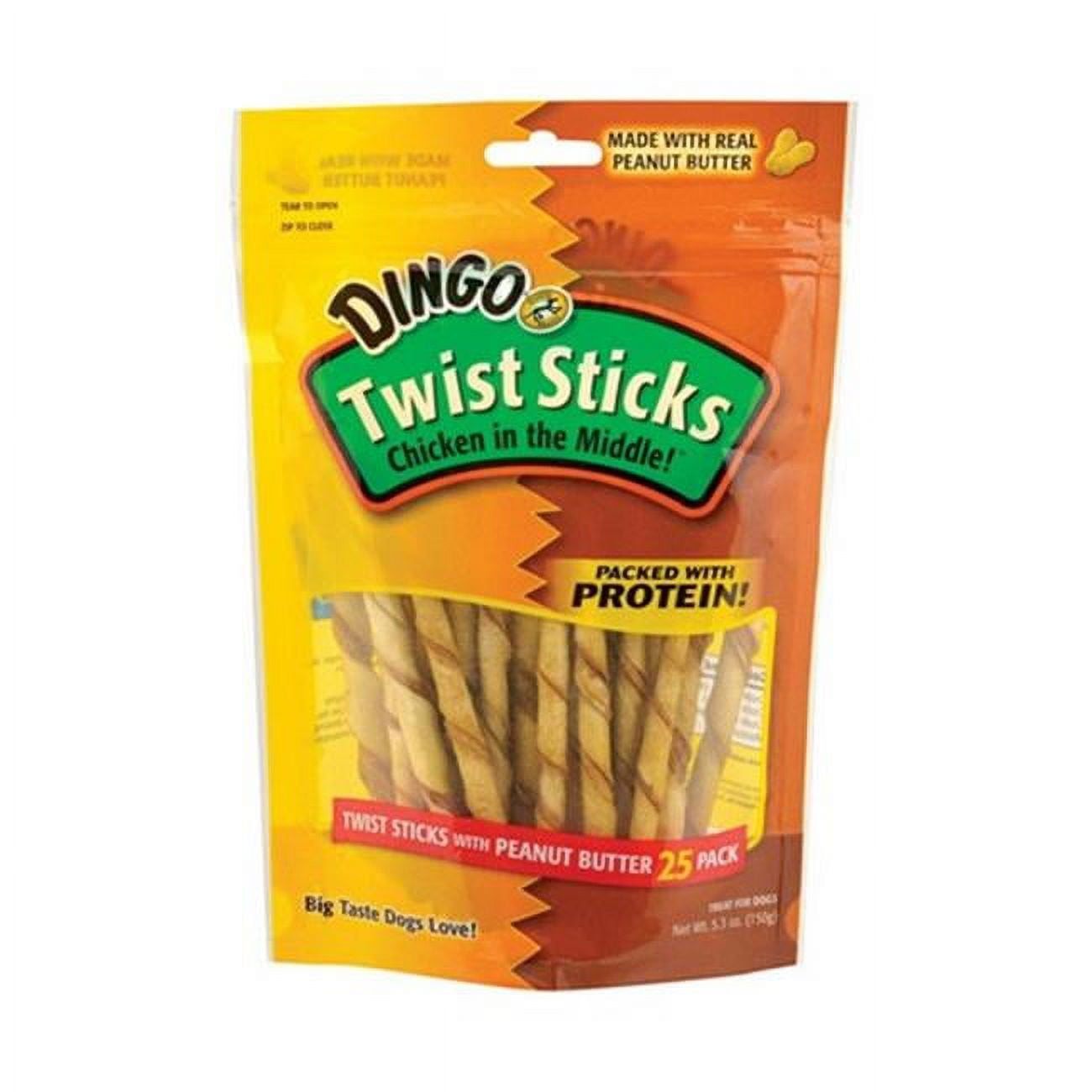 Dingo DN-15124 25 pack Peanut Butter Twist Sticks - - Walmart.com