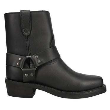 Dingo Mens Rev Up Square Toe Motorcycle Ankle Boots - Walmart Business ...