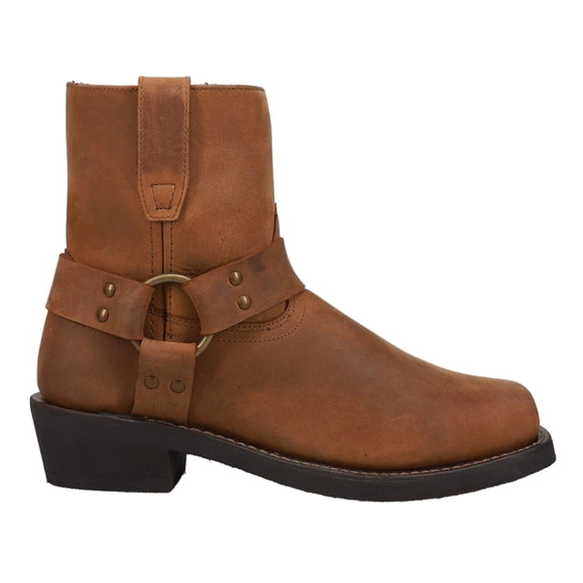 Dingo Mens Rev Up Square Toe Motorcycle Ankle Boots - Walmart Business ...