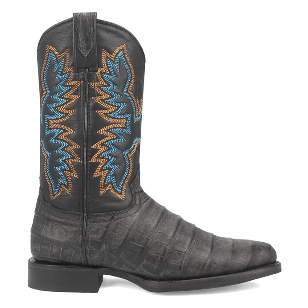 Dingo Mens Trail Boss Embroidered Gator Round Toe Cowboy Mid Calf Boots ...