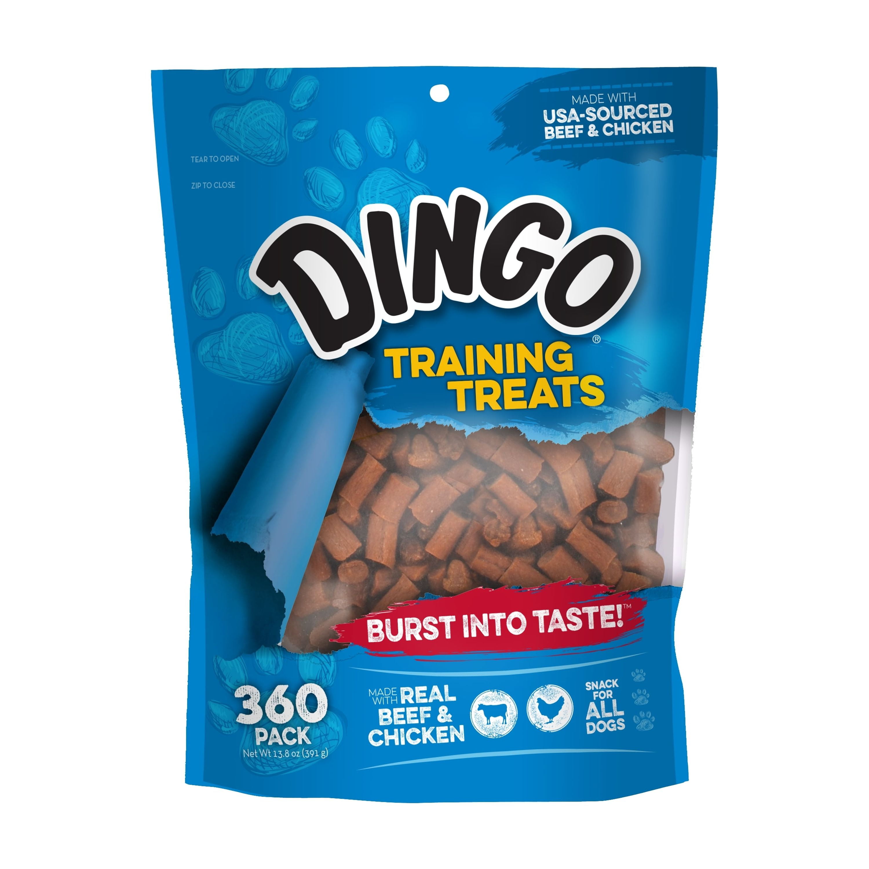 Dingo Soft & Chewy Beef & Chicken Training Treats, 360-Count - Walmart.com