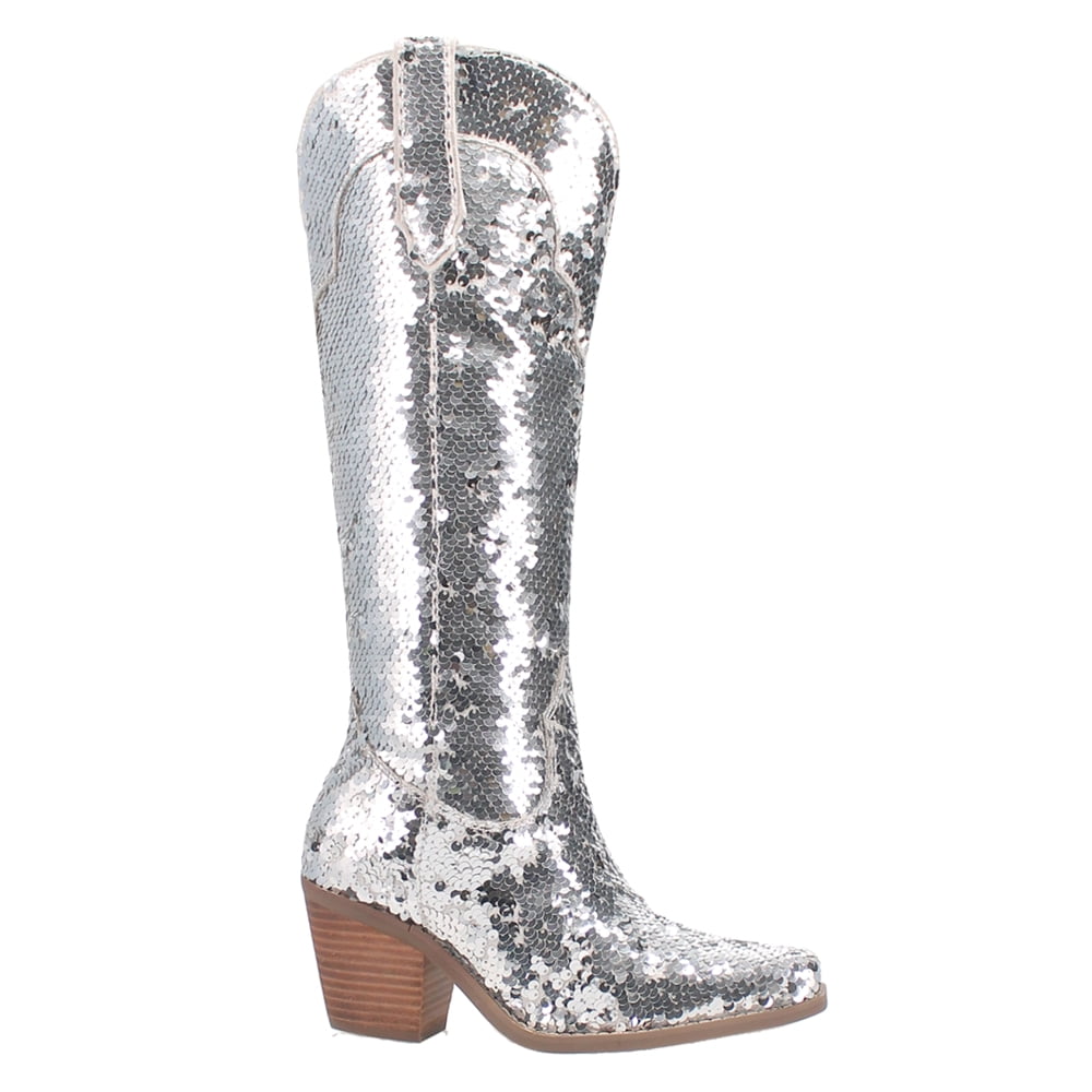 Dingo Womens Dance Hall Queen Sequin Snip Toe Cowboy Tall Boots ...