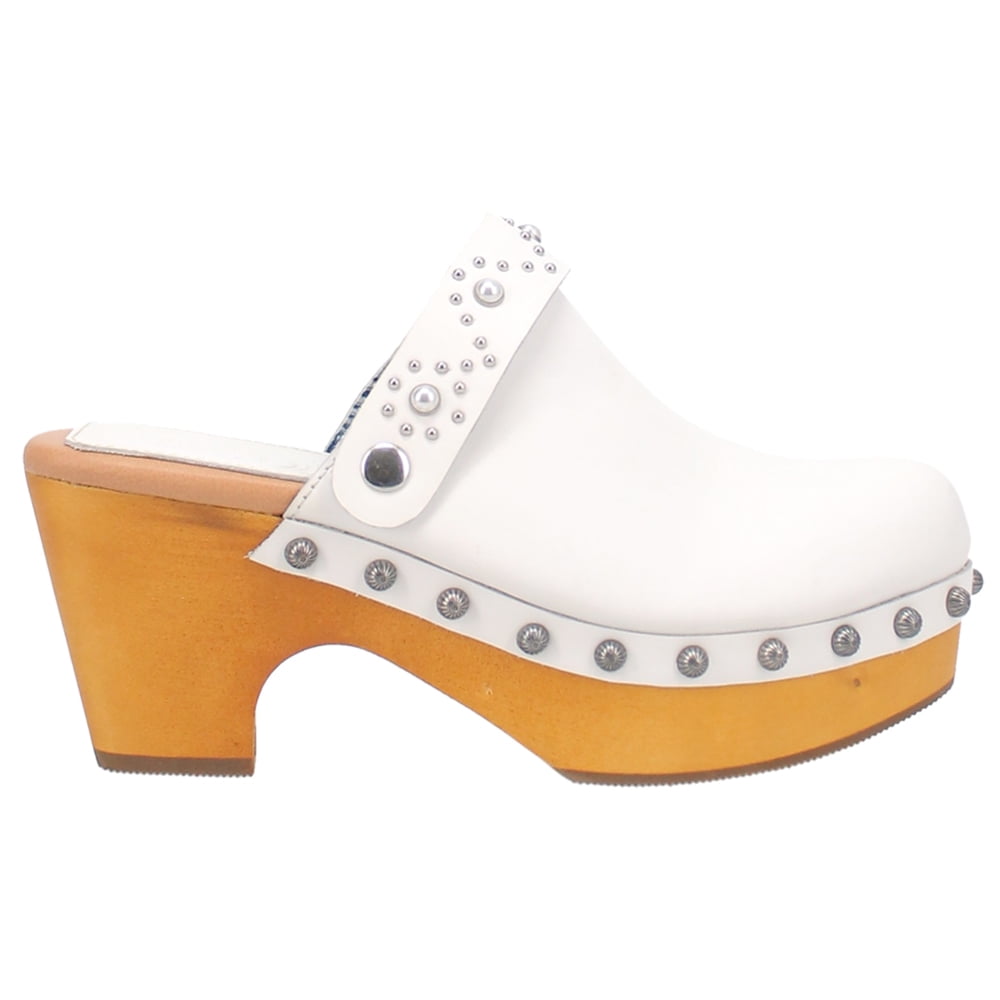 Dingo Womens Deadwood Studded Platform Clogs Dress Casual Shoes ...