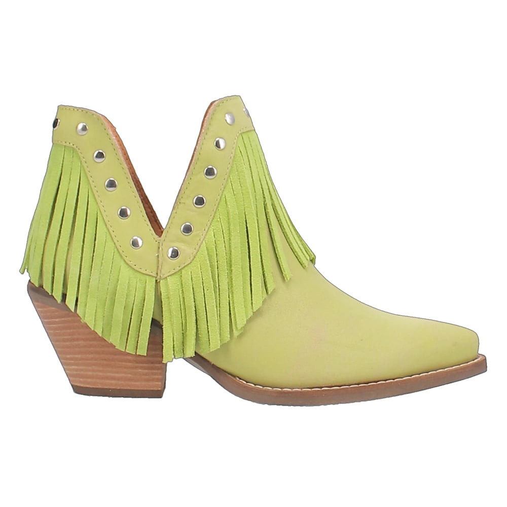 Dingo Womens Fine N' Dandy Fringe Snip Toe Cowboy Ankle Boots - Walmart.com