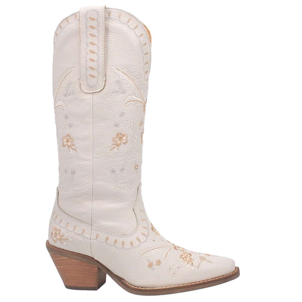 Dingo Women's Women'S Full Bloom Western Boot Round Toe White 6 M US ...