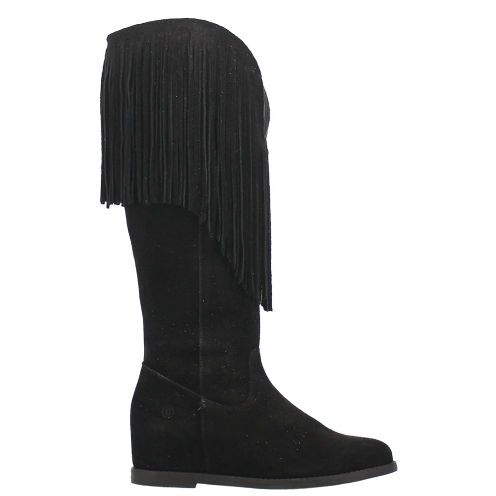 Dingo Womens Hassie Fringe Round Toe Pull On Tall Boots - Walmart.com