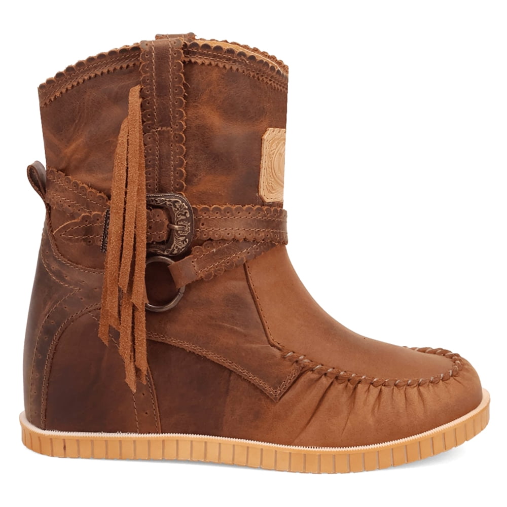 Dingo Womens Montauk Fringe Round Toe Moccasin Mid Calf Boots - Walmart.com