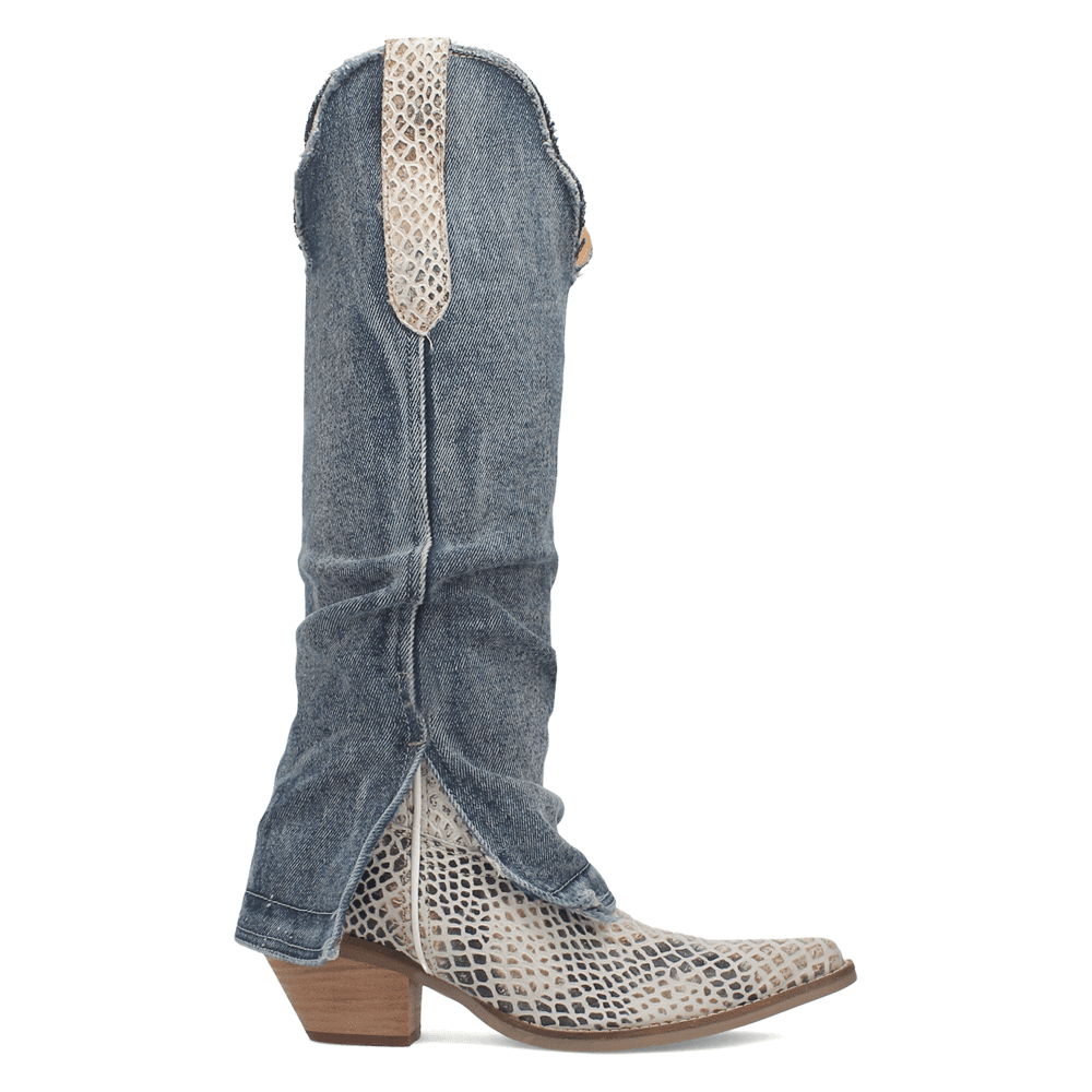 Dingo Women's Shabby Leather Western Boot Snip Toe - DI245-BL 9 M US ...