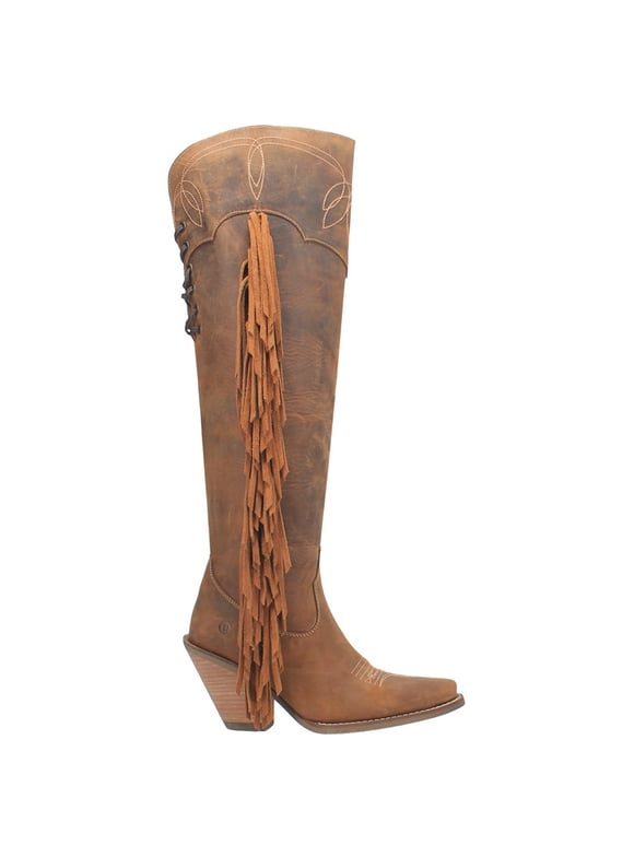 Knee High Fringed Boots