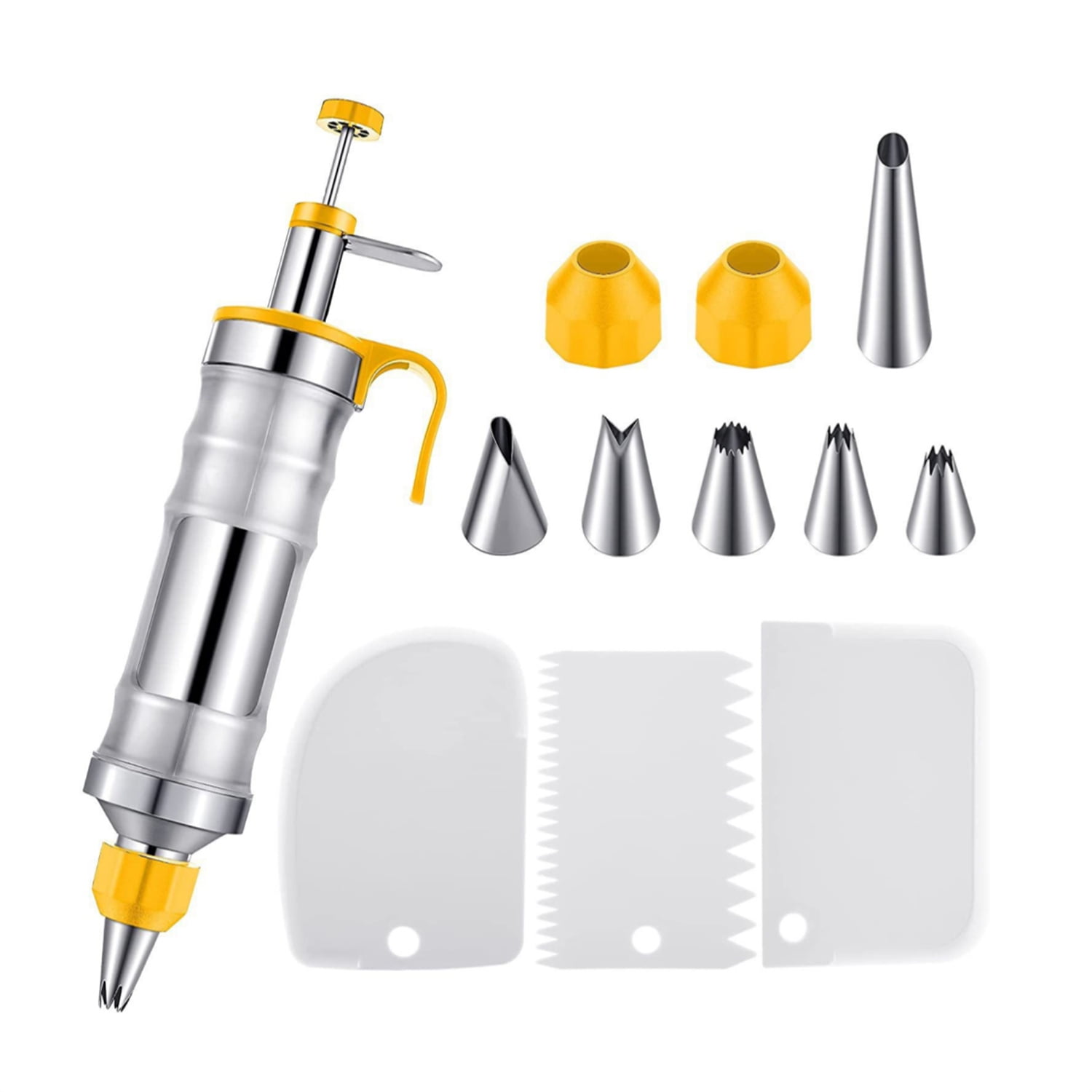 Dingrich 12-Piece Cake Decorating Set, DIY Cupcake Frosting Kit with 6 ...